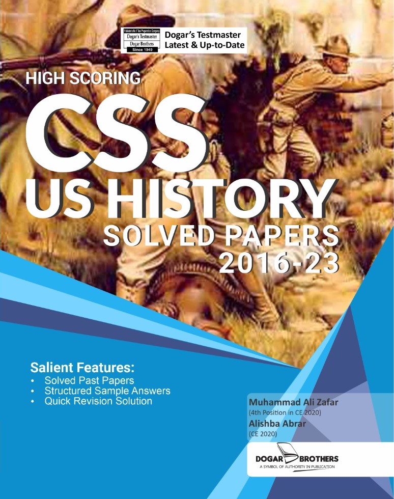 CSS US HISTORY (Solved Papers) - Dogar Brothers