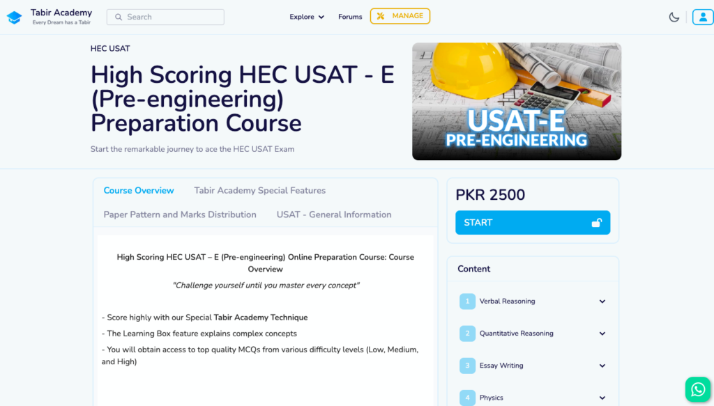 USAT Pre-Engineering Group Guide Package - Dogar Brothers