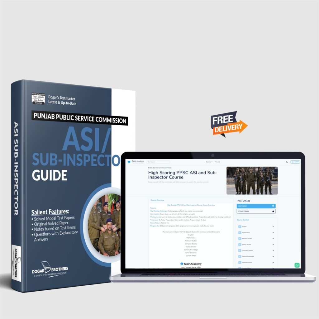 High Scoring Package of PPSC ASI / Sub-Inspector with Online Module ...