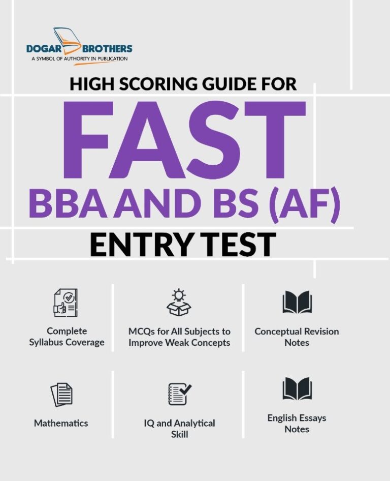 FAST BBA and BS (AF) Entry Test Guide - Dogar Brothers